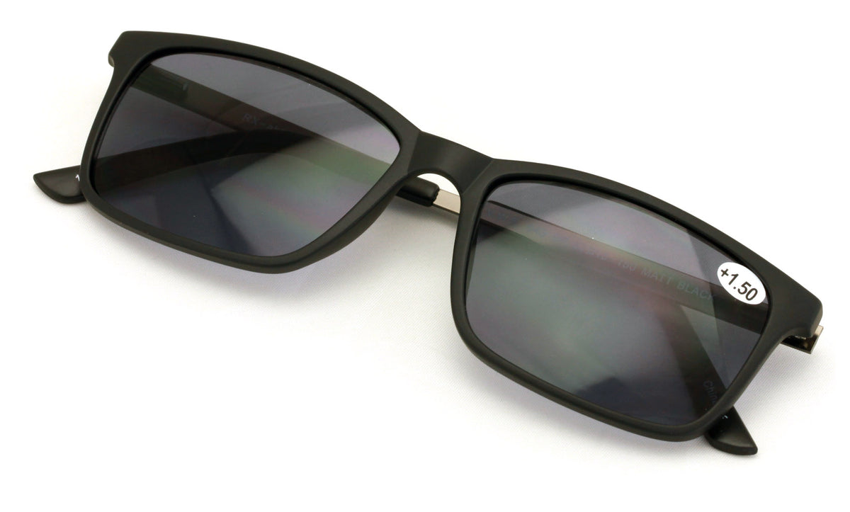 Men Premium TR90 Extended Metal Temple - Large Tinted SunGlasses Reade ...