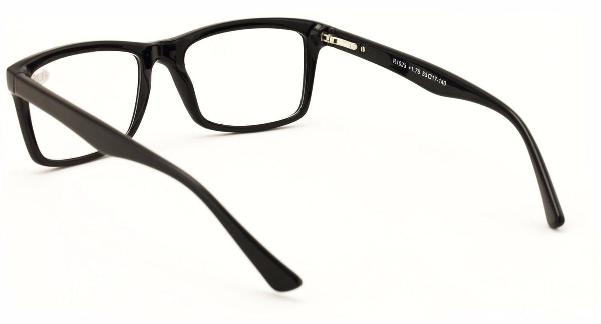 3 Pairs Black Modern Rectangular Reading Glasses Clark Kent Reader TR9 ...