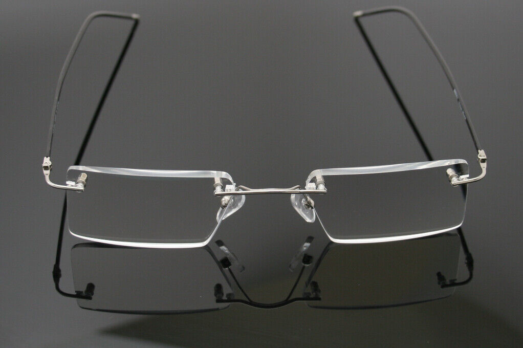 Thin Rectangle Rimless Readers with Anti-Reflective AR Coating Reading ...